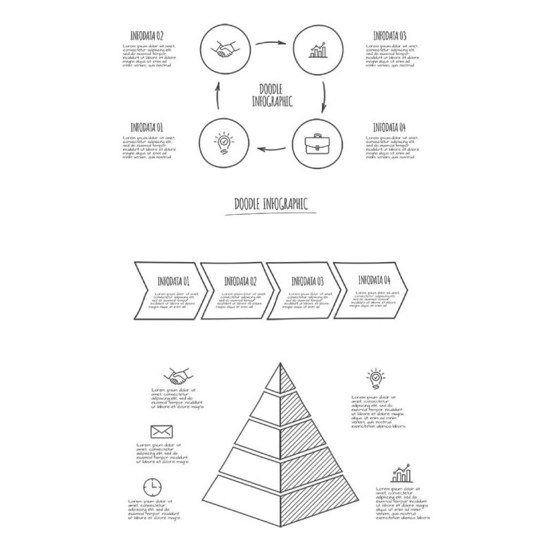 Free Doodle Presentation: 3 Slides AI, PSD, PPTX – MasterBundles