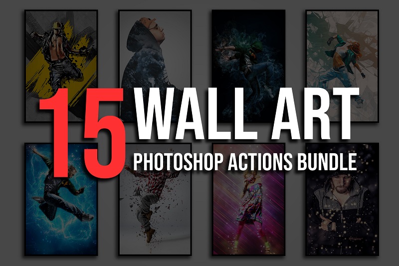 15 Wall Art Photoshop Actions Bundle – MasterBundles