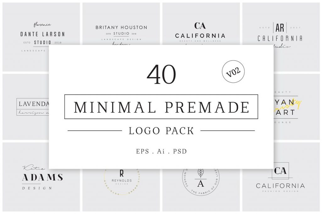 Huge Premade Logos Collection 2021 | Minimal design