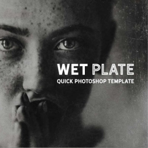 WET PLATE Photoshop Template PRO | Master Bundles