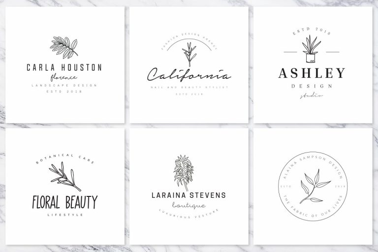 Girly Logo: Feminine Branding Premade Logos V01 – MasterBundles