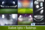 20 Stadium Lights Overlays + 6 Backdrops – MasterBundles