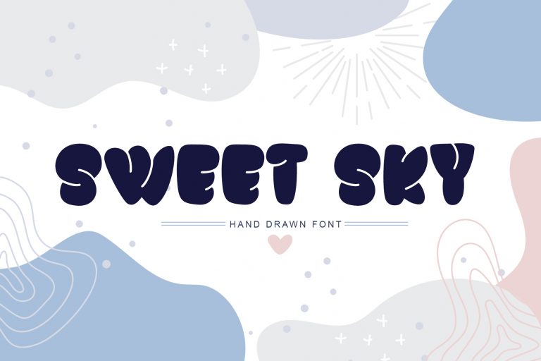 Best Crystal Sky Font 2021: Sweet Sky Rotund Handmade Font