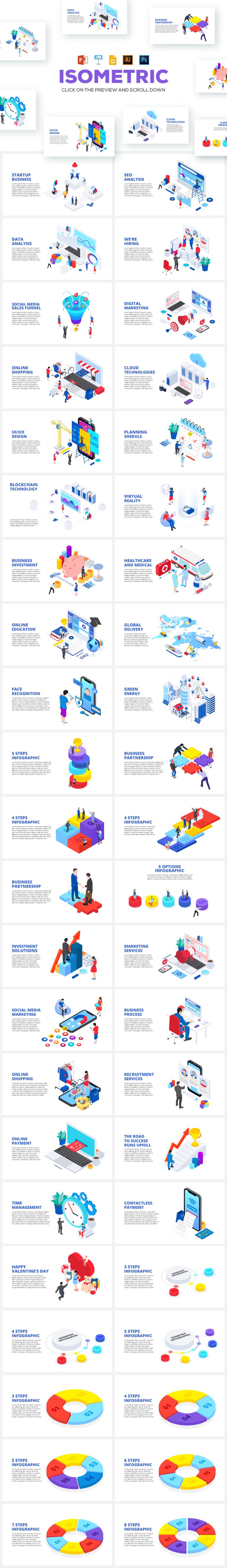 46 Isometric Animated Illustrations – MasterBundles