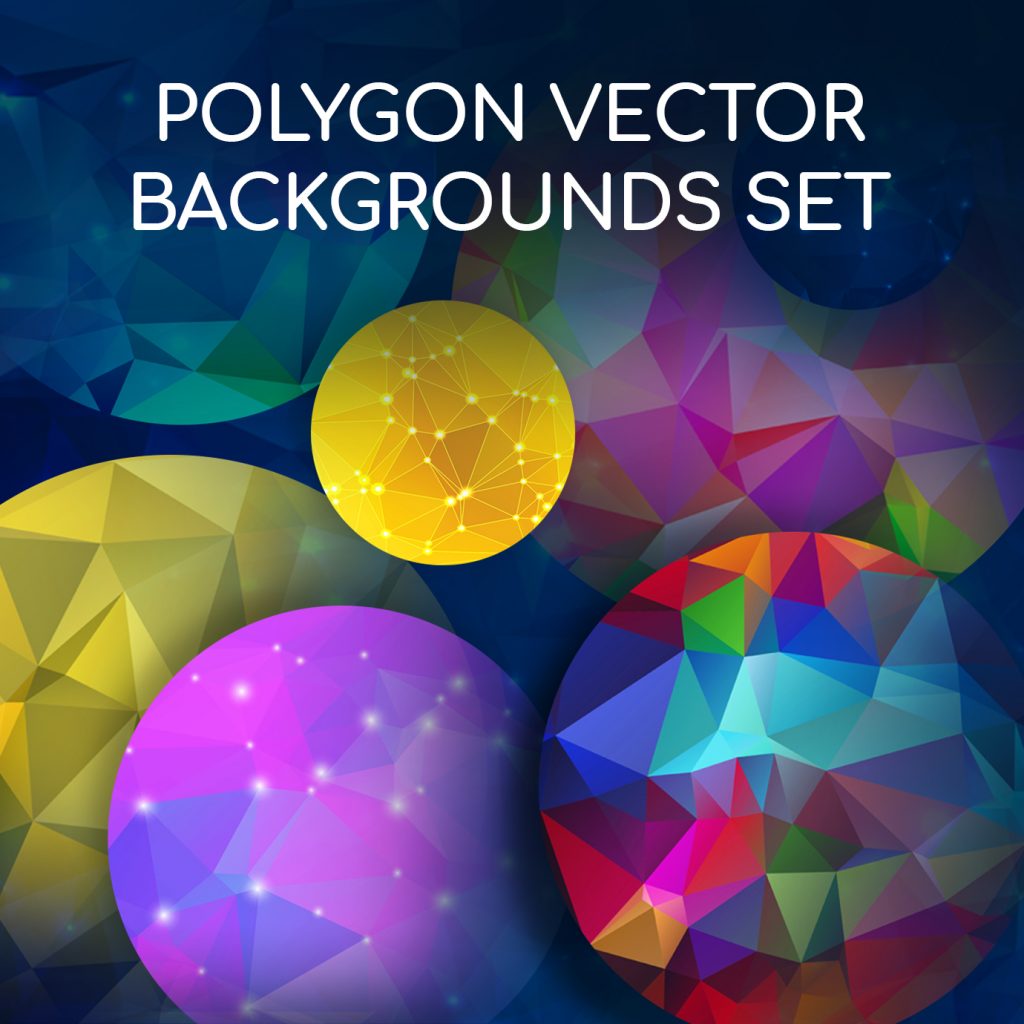 Polygon Vector Backgrounds Set – MasterBundles