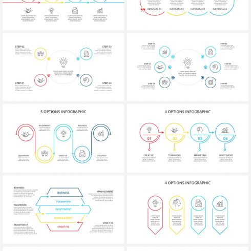 50 Line Animated Infographics | Master Bundles