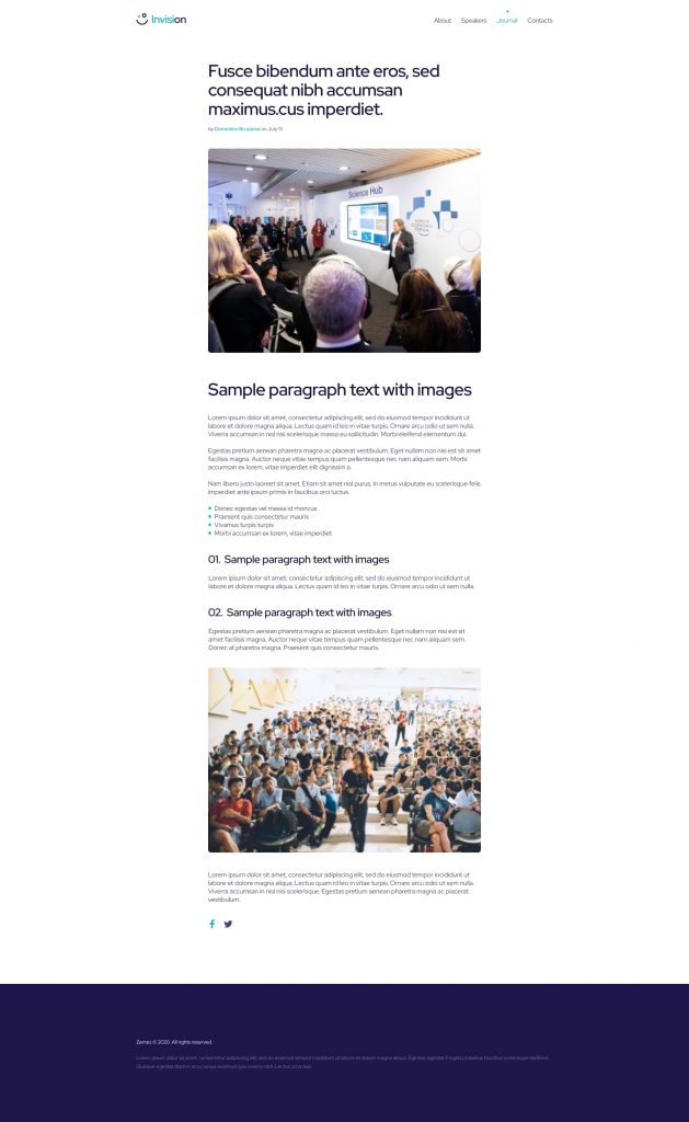 Free Wordpress Event Landing Page - Invision – MasterBundles