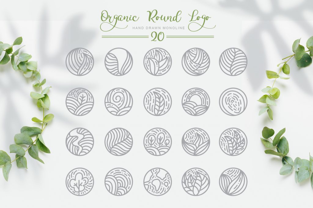 Organic Logo: Organic Round Logo Emblem – MasterBundles