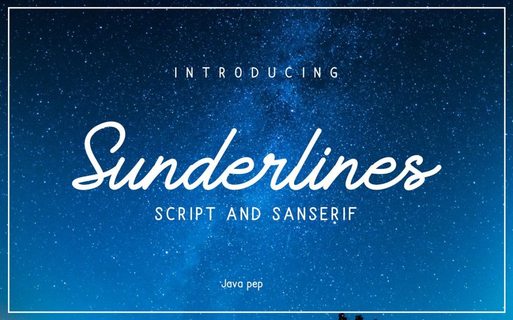 Brush Script Font Sunderlines and Sanserif – MasterBundles