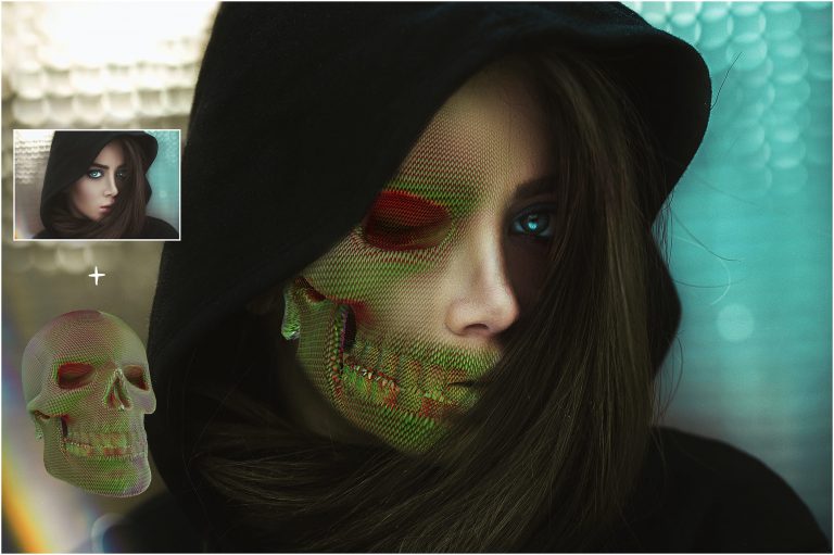 Skull PNG: Skull Textured Effect – MasterBundles