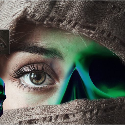 Halloween Holographic Skull Effects | MasterBundles