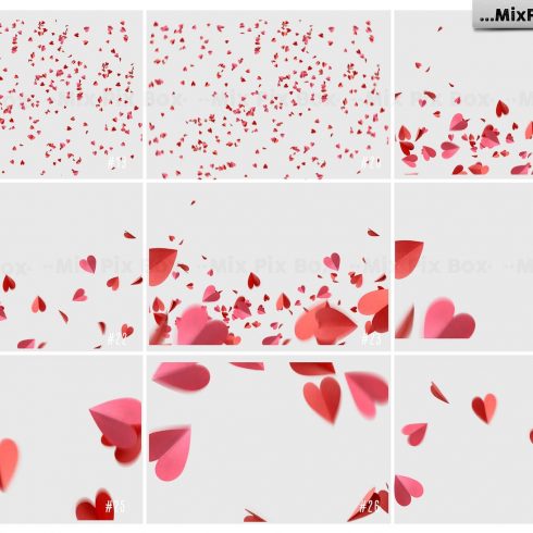 38 Heart Overlays: Red Paper Hearts Photoshop Add-ons | Master Bundles