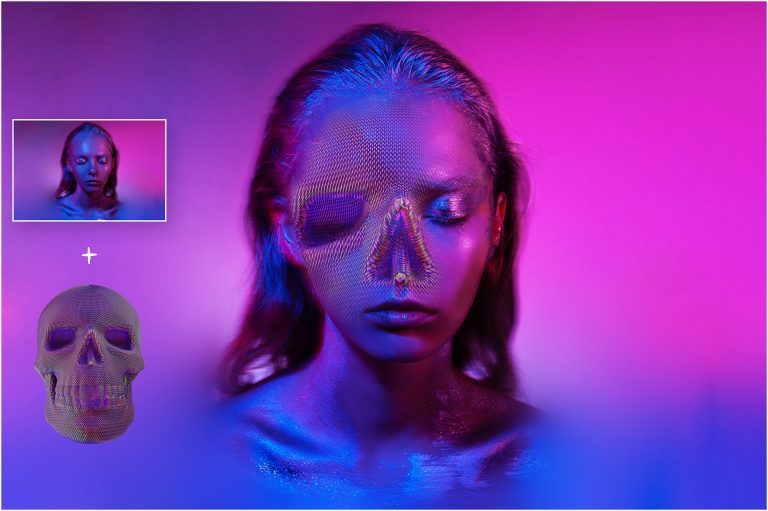 Skull PNG: Skull Textured Effect – MasterBundles