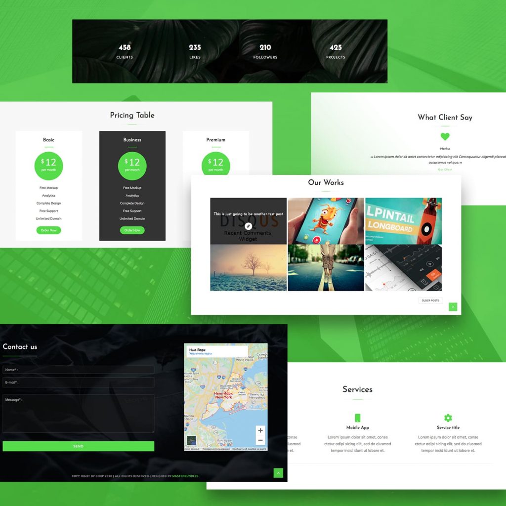 Free Modern Blogger PRO Theme: Corporate – MasterBundles