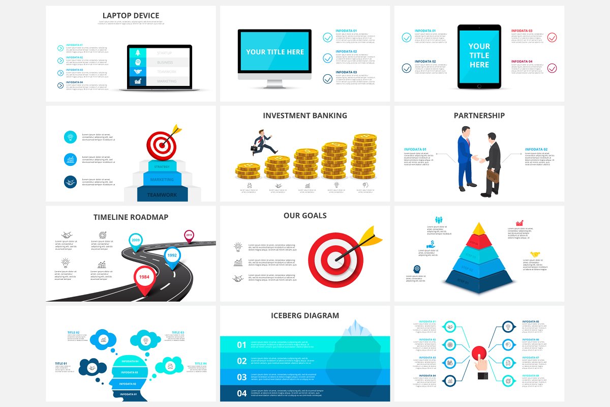 30 Animated Business Analyst Infographics Master Bundles