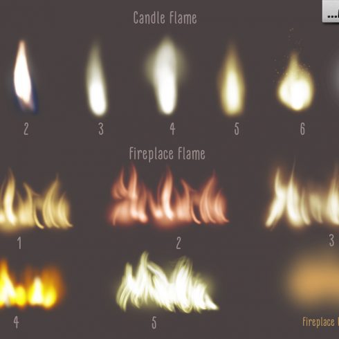13 Flame Overlays: Candle and Fireplace Flame PNG Overlays | Master Bundles