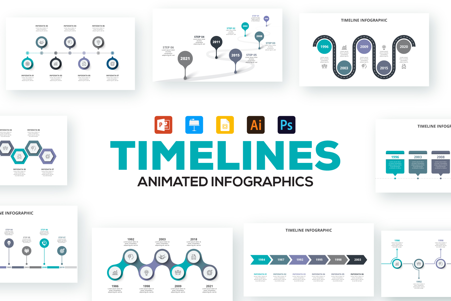 36 Timelines Infographic Presentations Keynote Timeline Template 