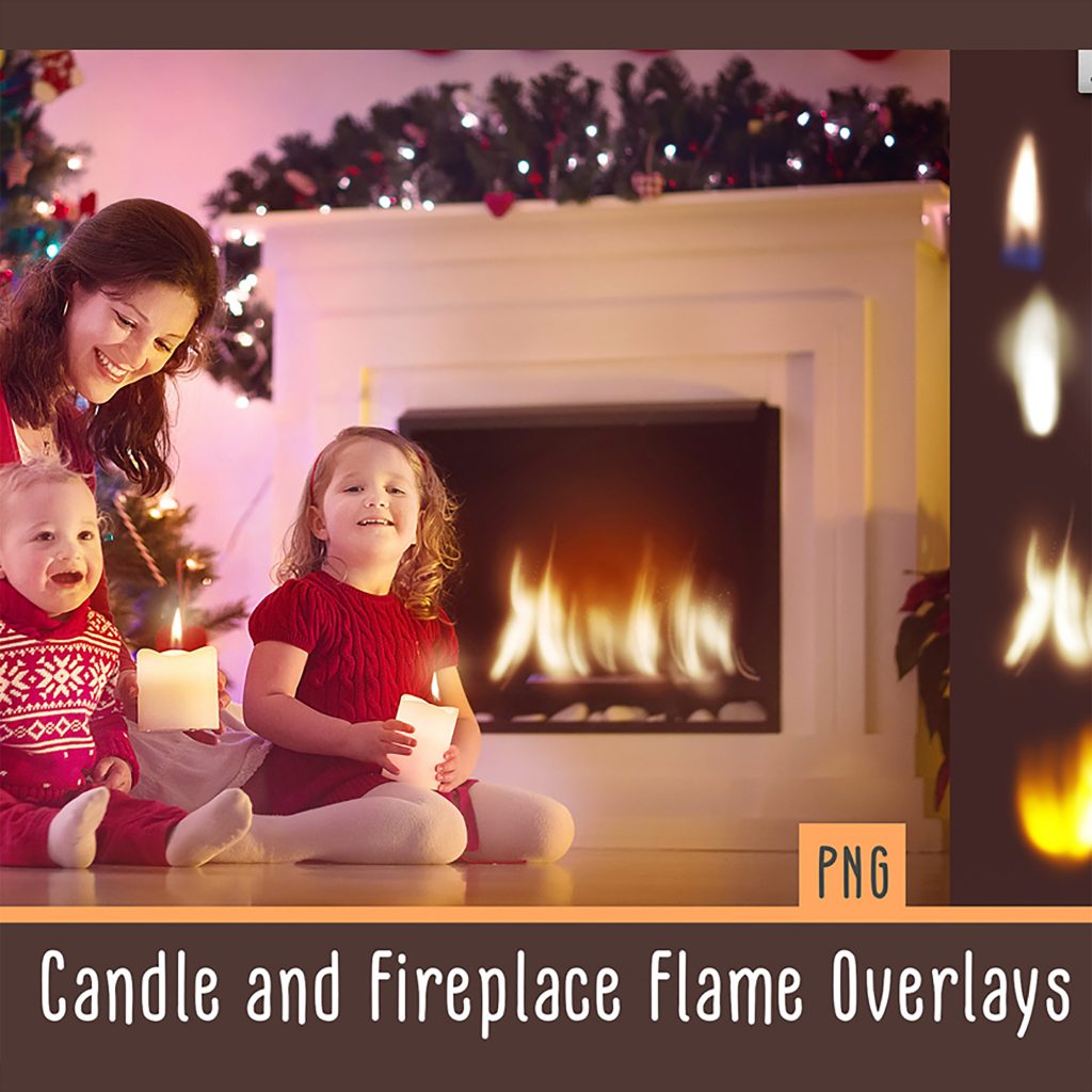 13 Flame Overlays: Candle and Fireplace Flame PNG Overlays – MasterBundles