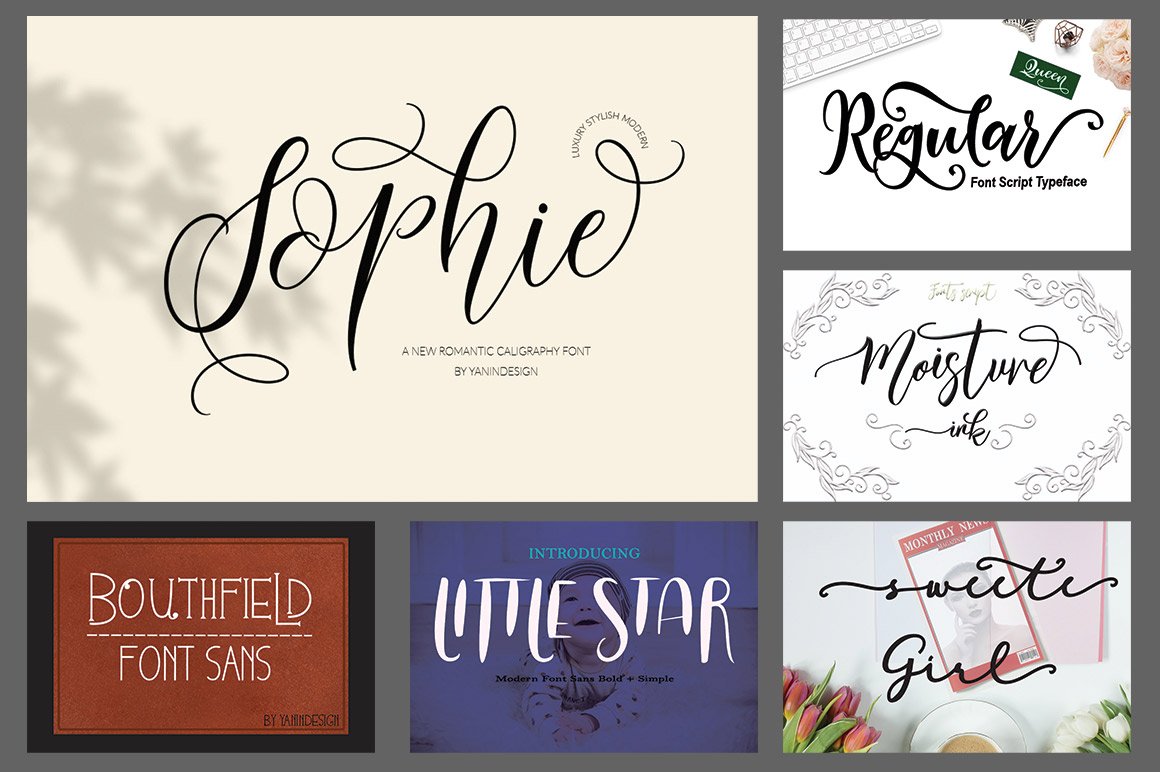 Funky Font Bundle: 18 Amazing Modern Calligraphy Fonts – MasterBundles