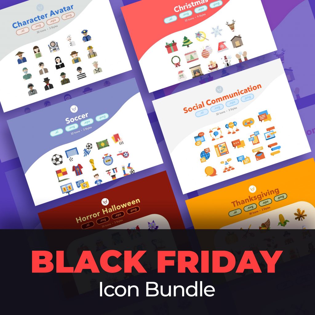 Black Friday Icon Bundle: 16 in 1 Collection - 522 Icons! – MasterBundles
