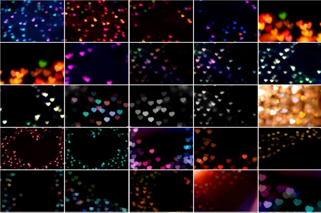 52 Heart Overlays: Romantic Heart Bokeh Photo Overlays – MasterBundles