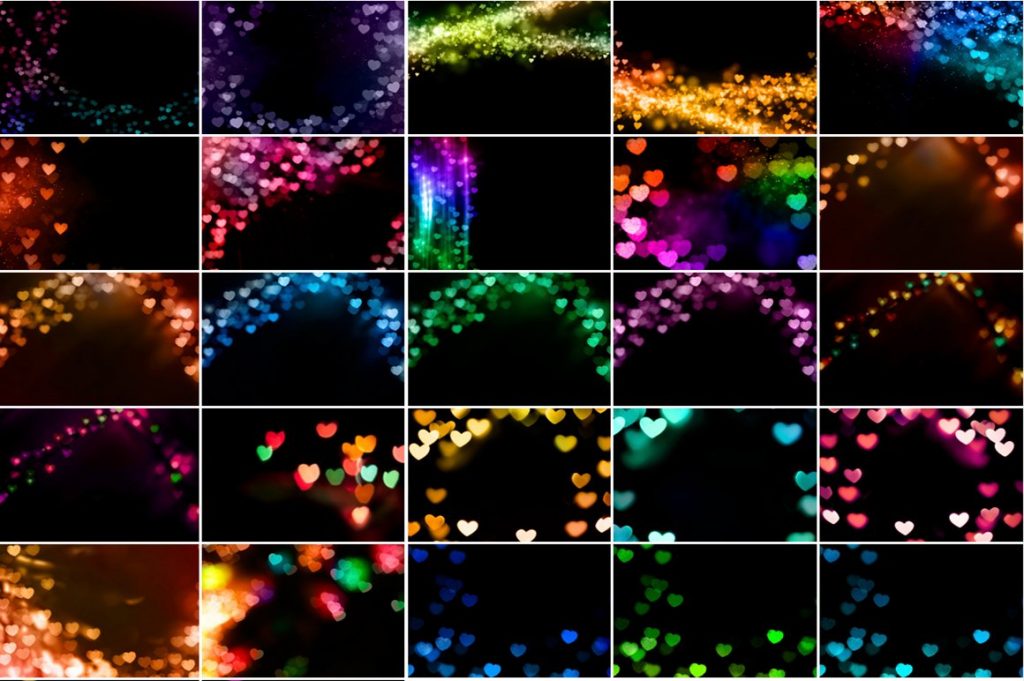 52 Heart Overlays: Romantic Heart Bokeh Photo Overlays – MasterBundles