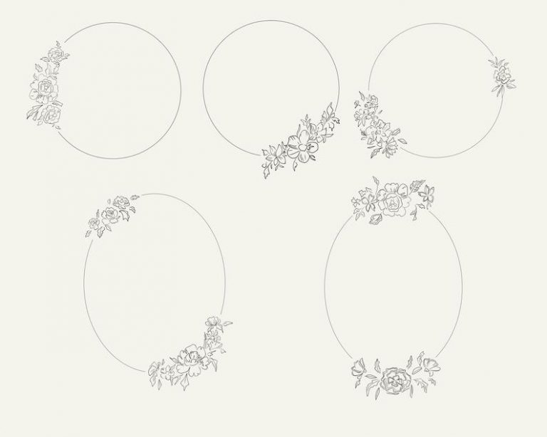 Logo Frame: Flower Geometric Frames SVG – MasterBundles