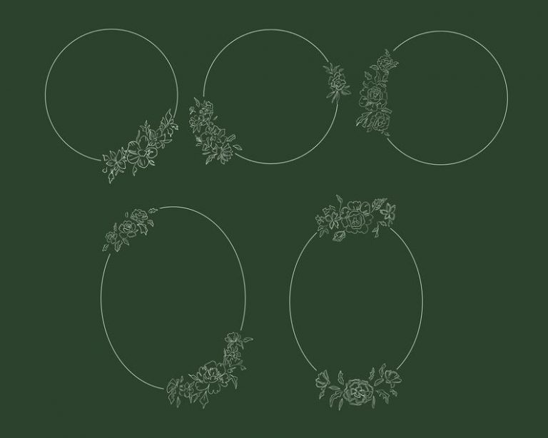 Logo Frame: Flower Geometric Frames SVG – MasterBundles