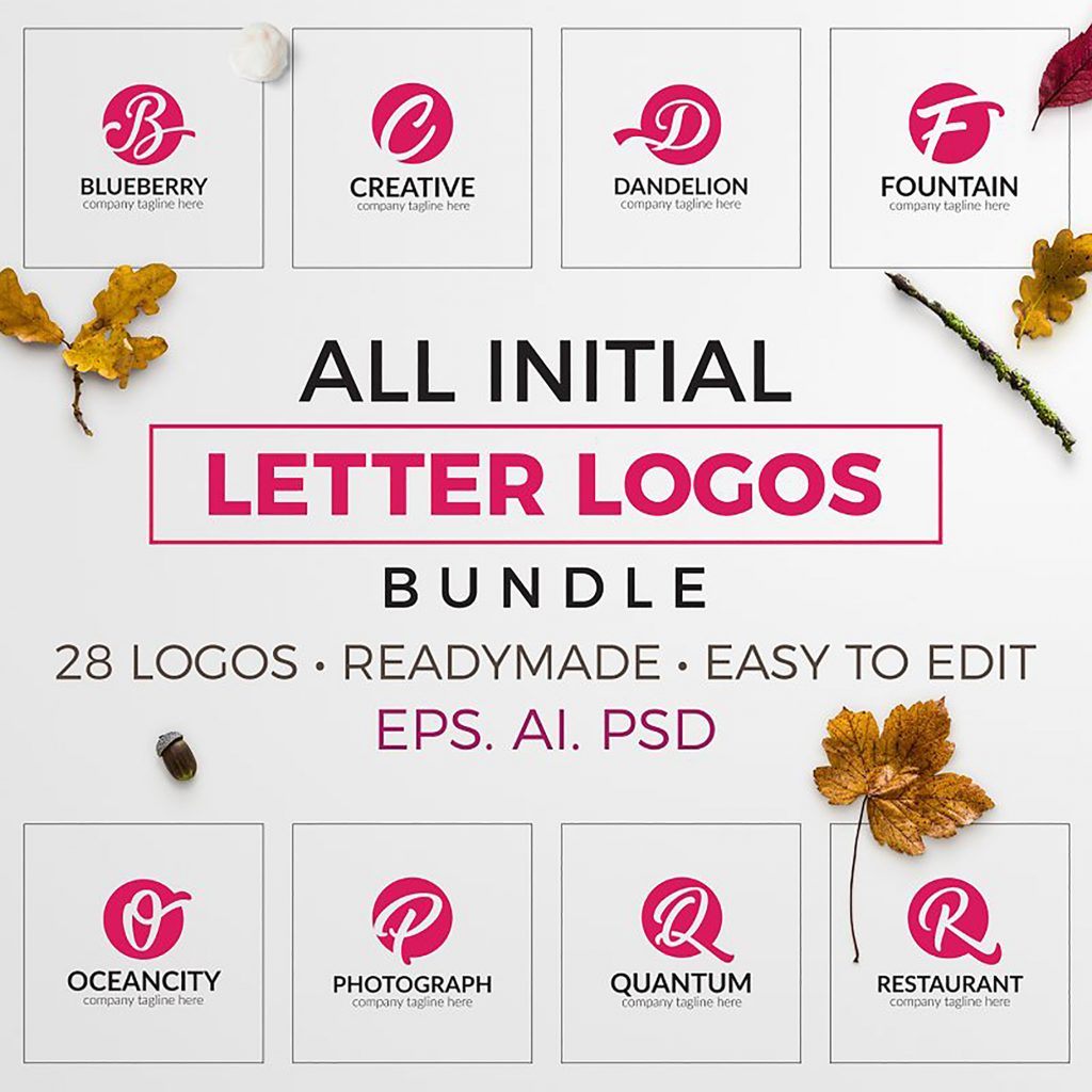 All Initial Letter Logos Bundle – MasterBundles
