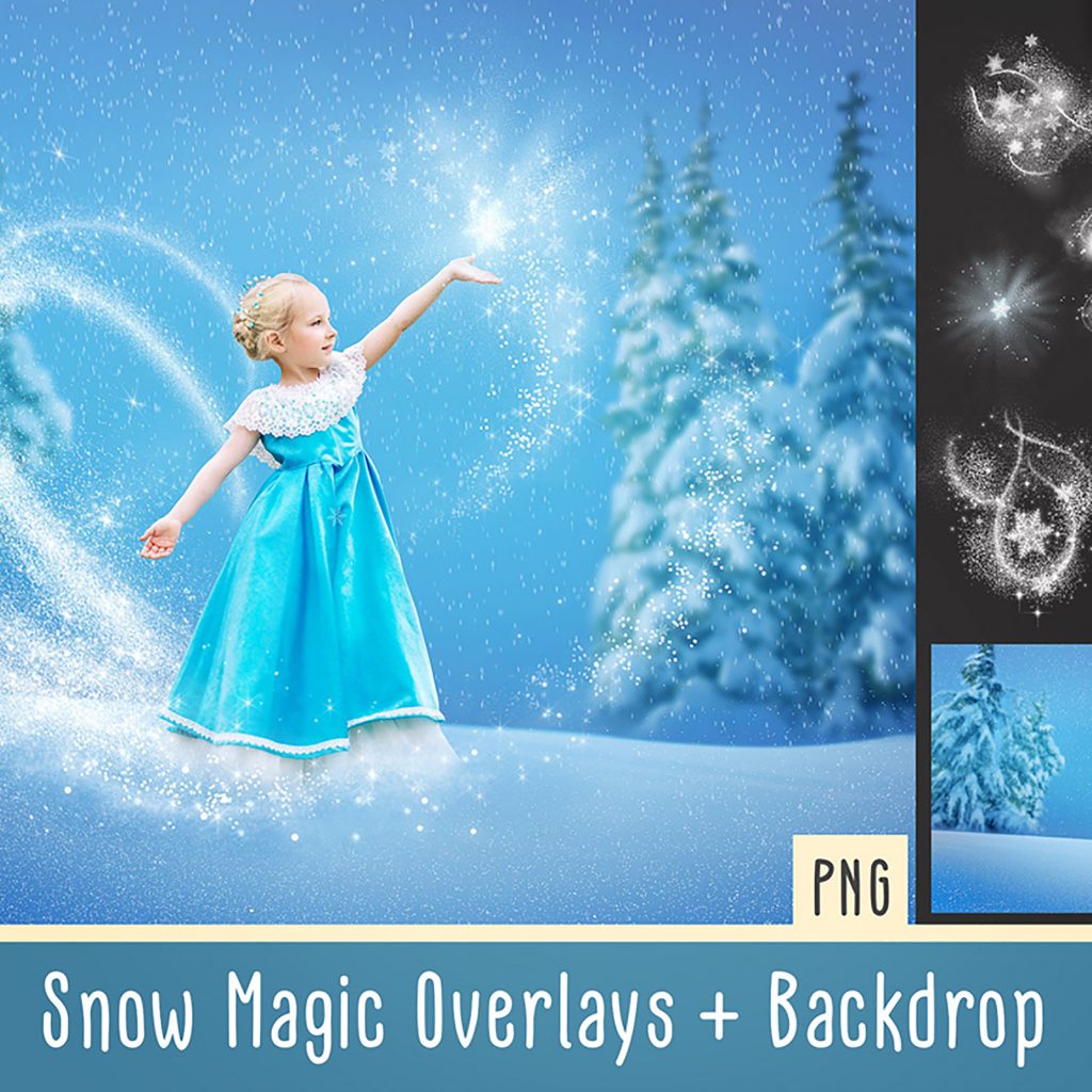 Snow Overlays: 27 Snow Magic Overlays PNG – MasterBundles