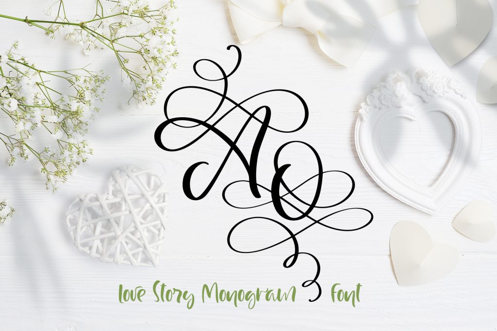 Love Letters Monogram Font – MasterBundles