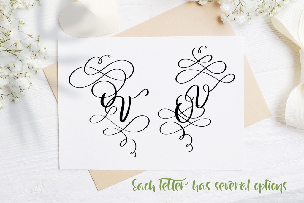 Love Letters Monogram Font – MasterBundles