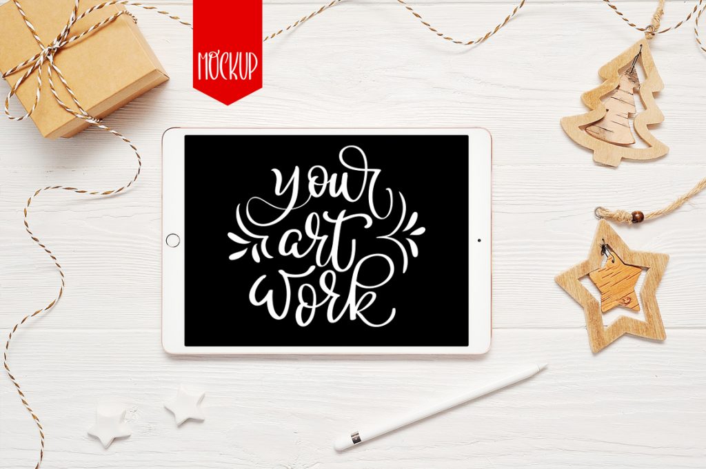 Christmas iPad Mockup PSD – MasterBundles