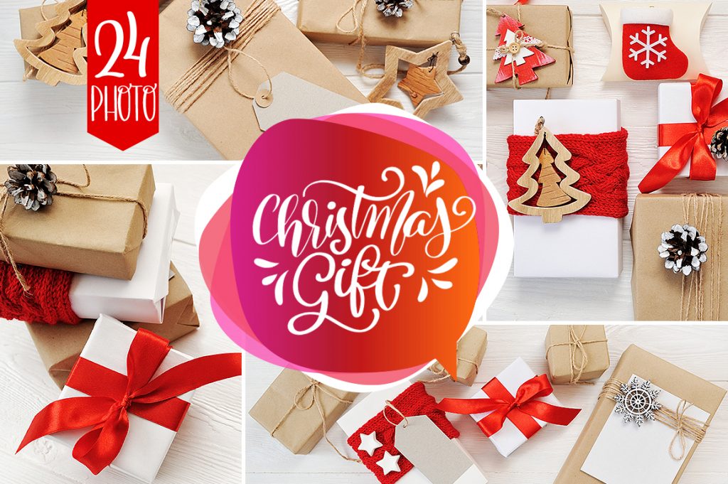 Christmas Cover Photo: 24 Christmas Gift Mock Up files – MasterBundles