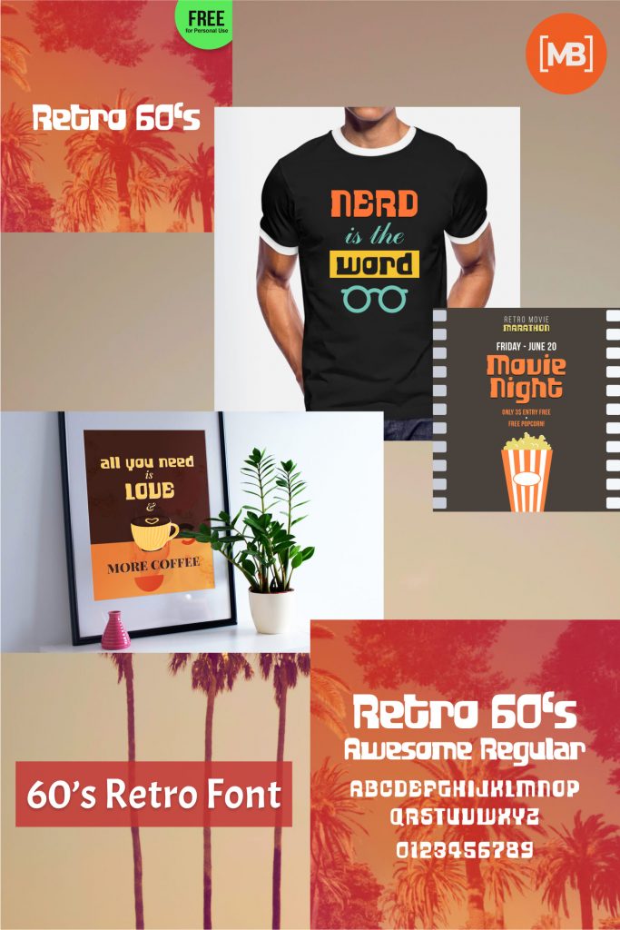 60's Retro Font | Free for Personal Use – MasterBundles