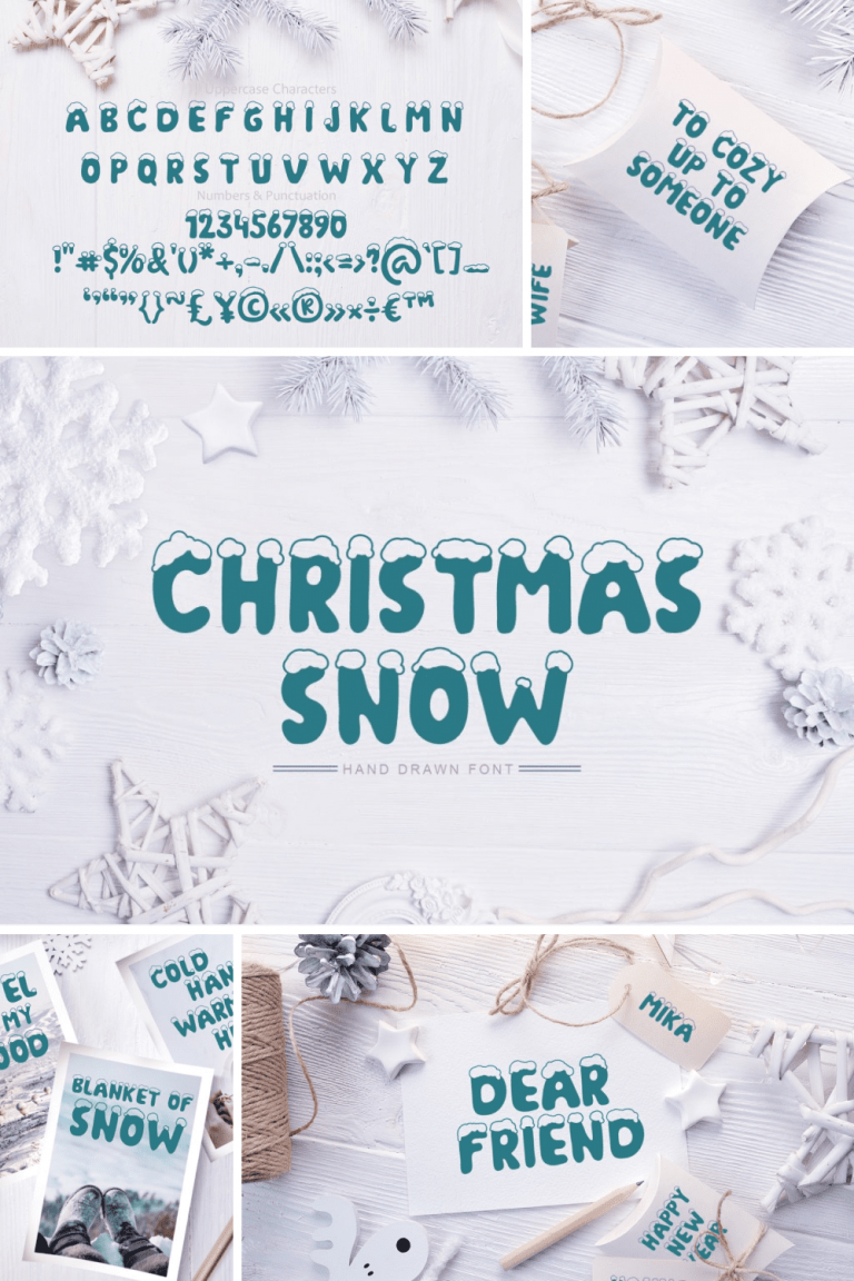 Christmas Snow Hand Drawn Font - $9 – MasterBundles
