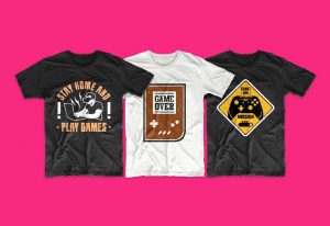 🎮 50 Gaming and Gamer T-Shirt Design Bundle