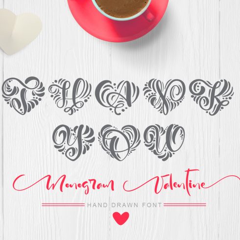 Monogram Valentine Font | Master Bundles