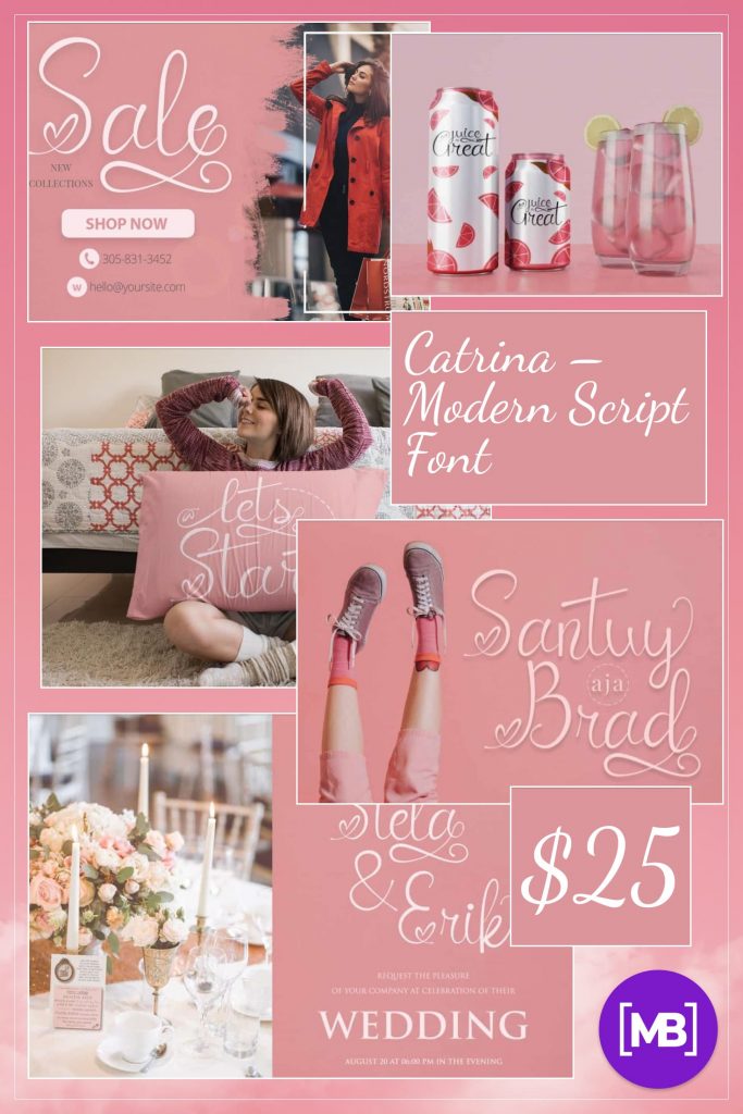Catrina Modern Script Font - $3 – MasterBundles
