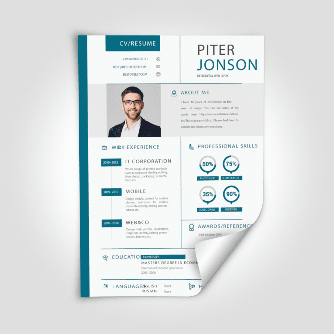 Best Grad Student Resume Templates - Print Ready 300 DPI Res