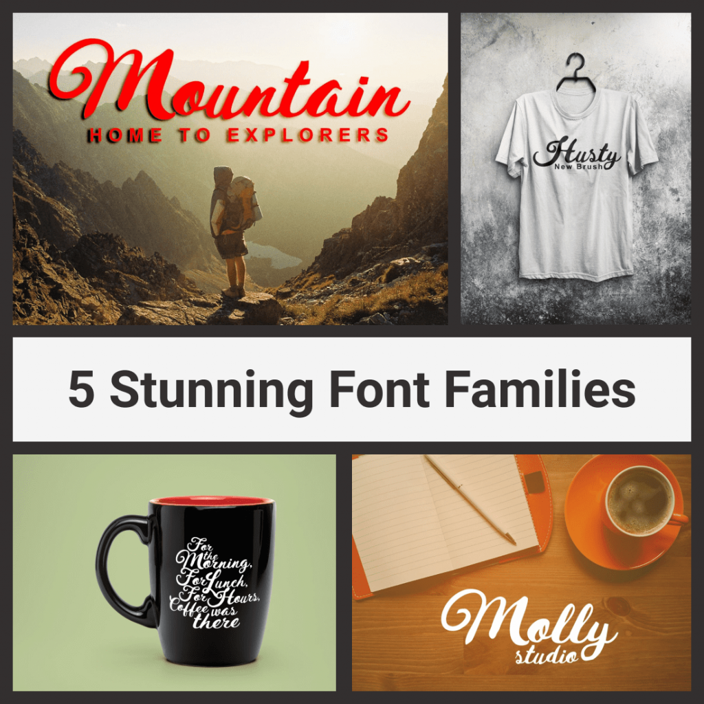 5 Stunning Font Families - MasterBundles