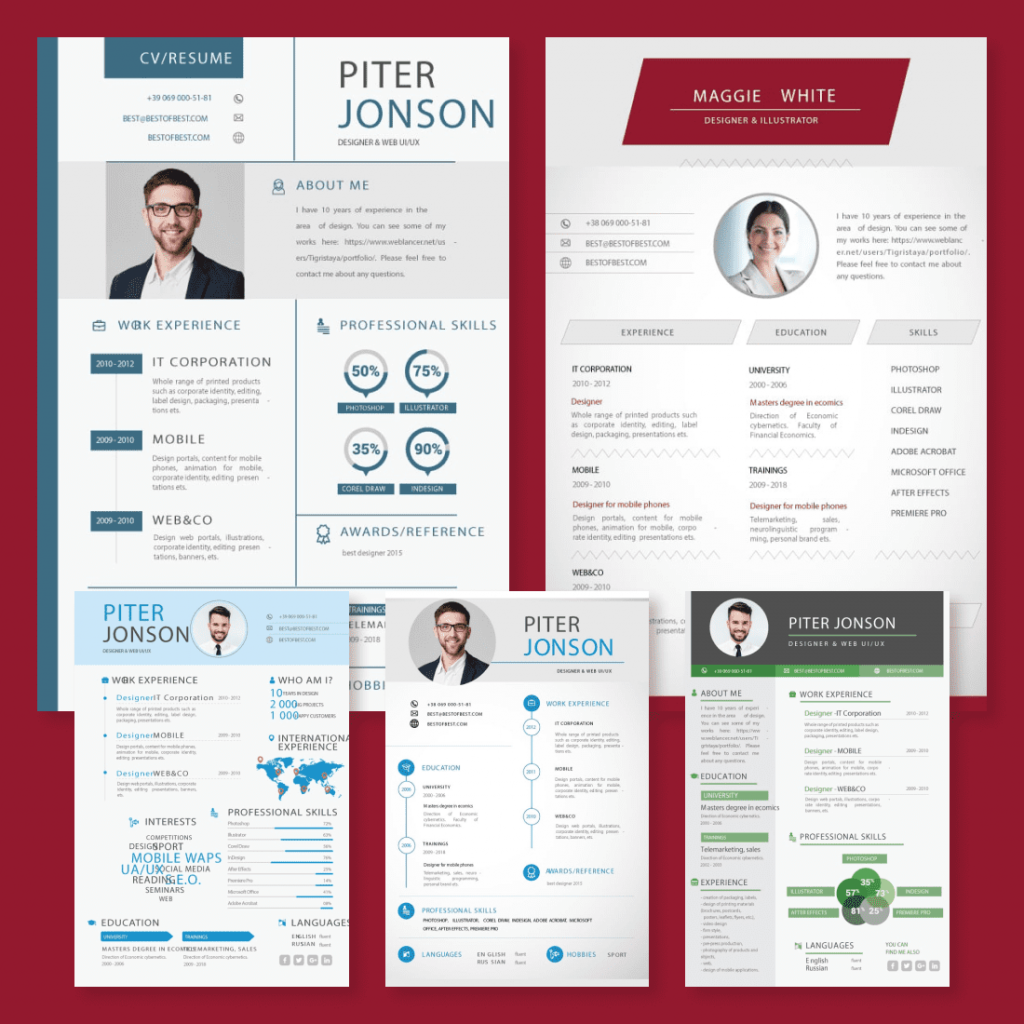 5 Fill-in Resume Templates - Just $9 to Download – MasterBundles