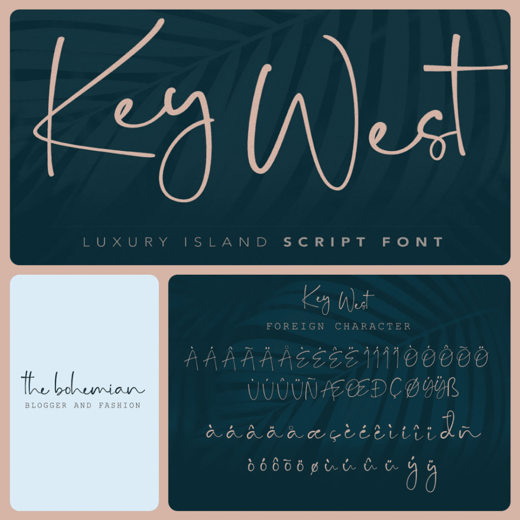 Key West Script Font - $8 – MasterBundles