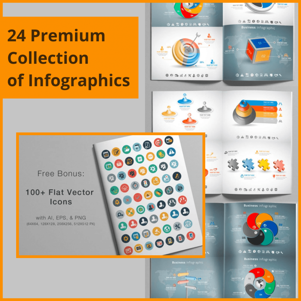 24 Premium Collection of Infographics - $9 – MasterBundles