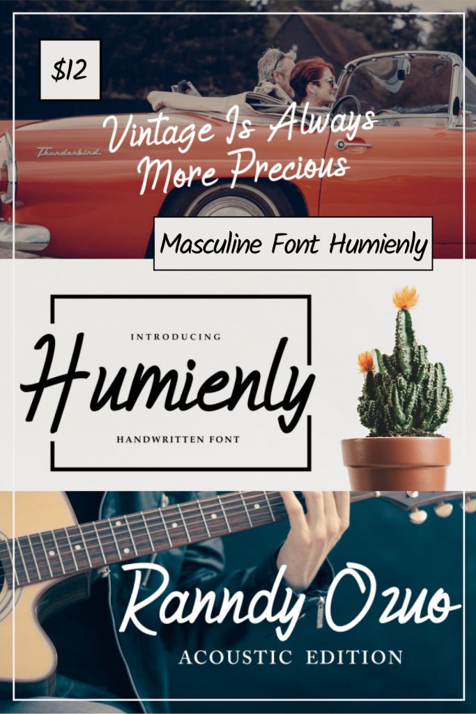 Masculine Font Humienly – MasterBundles