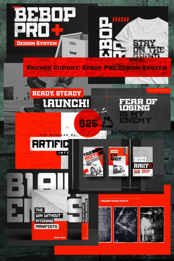 Grunge Clipart: Bebop Pro Design System - just $25 – MasterBundles
