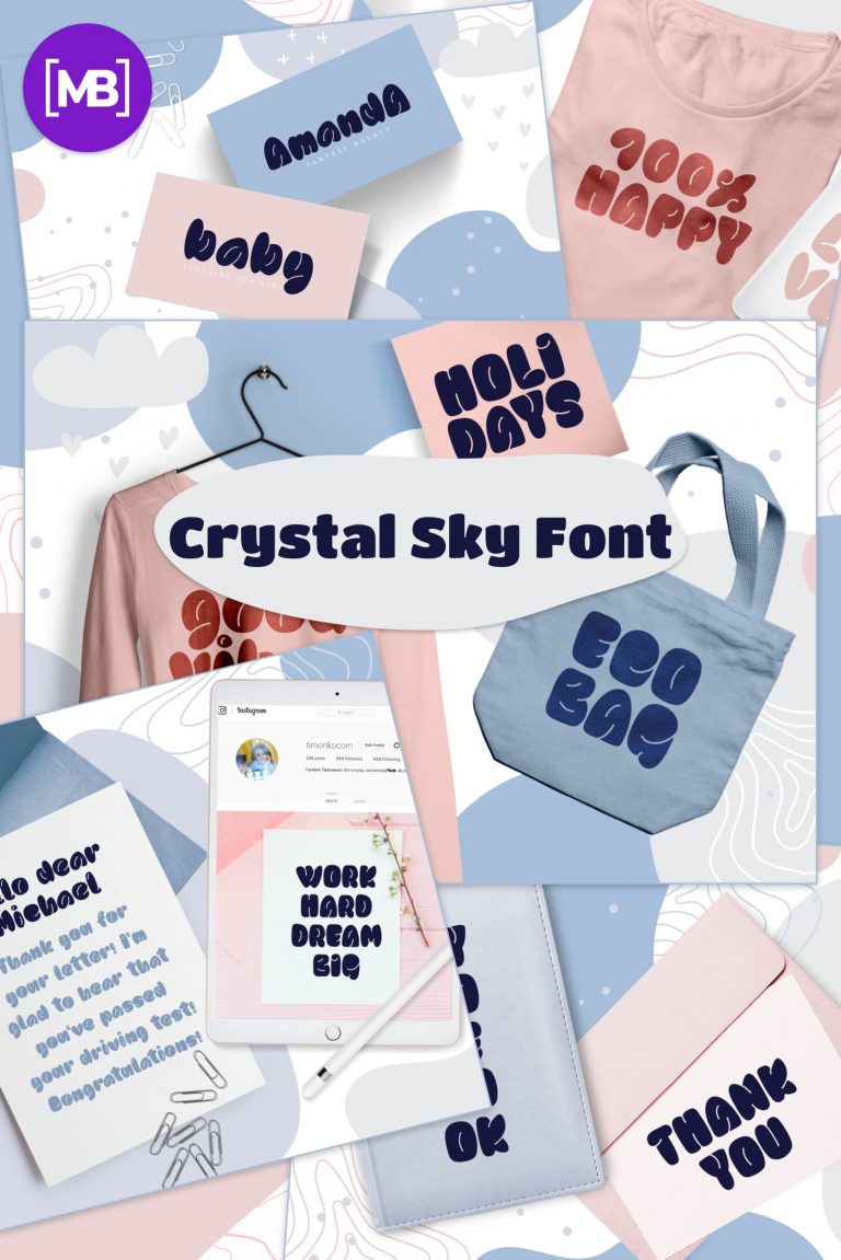Best Crystal Sky Font 2021: Sweet Sky Rotund Handmade Font