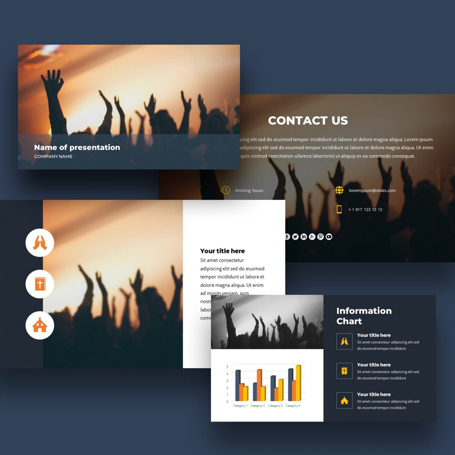 4 Free Praise and Worship Powerpoint Background Slides (PPTX) - Soul