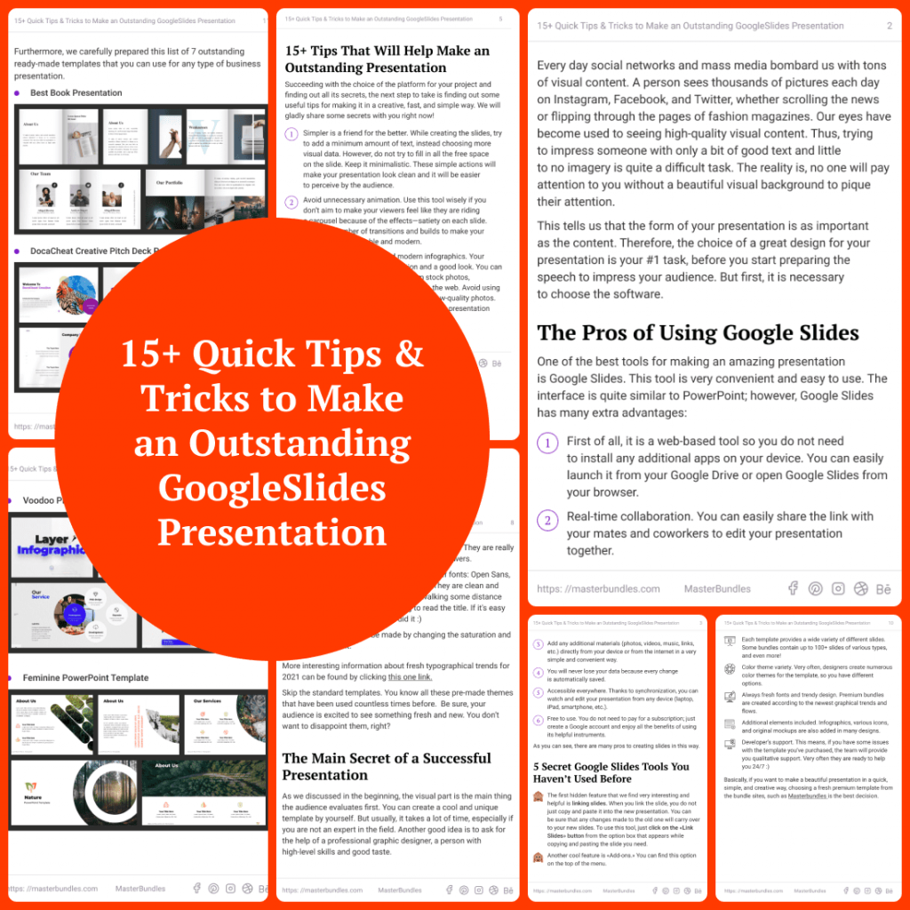 15+ Quick Tips & Tricks Create Google Slides Presentation | Free White ...