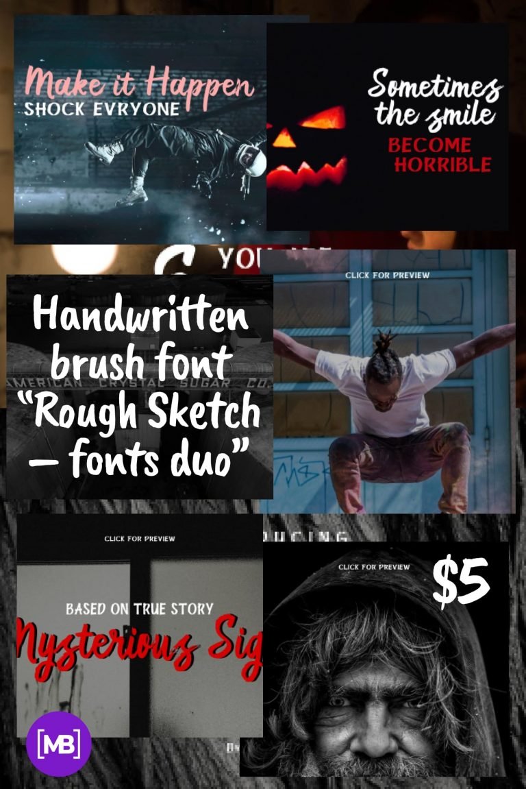 Handwritten Brush Font "Rough Sketch - Fonts Duo" – MasterBundles